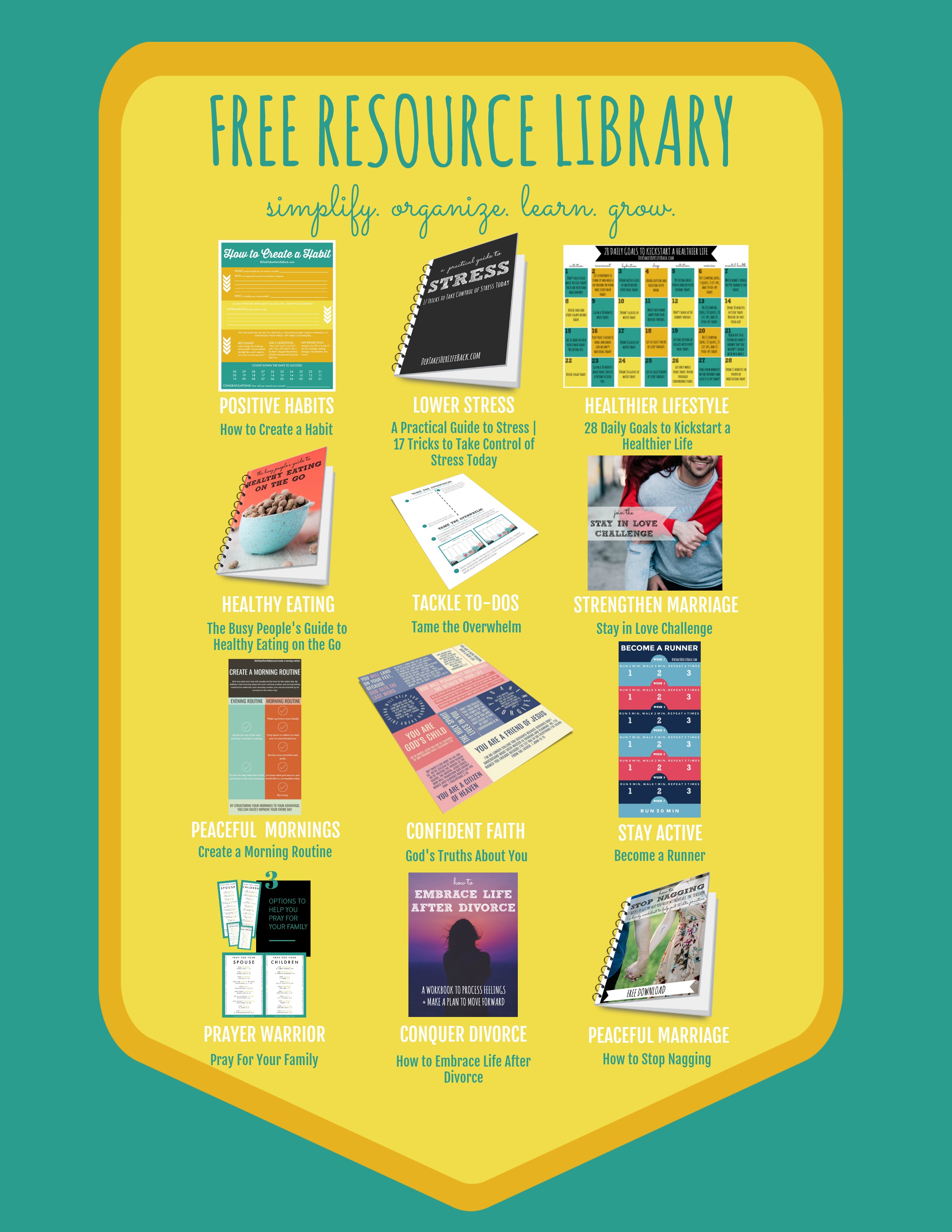 Free Resource Library | Deb Takes Her Life Back